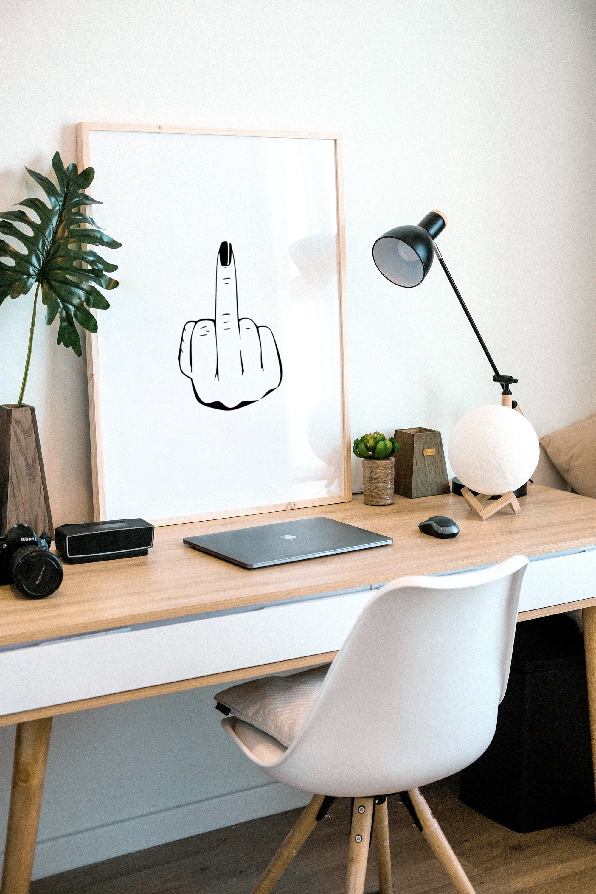 Middle Finger Wall Art Downloadable Prints Printable Wall - Etsy