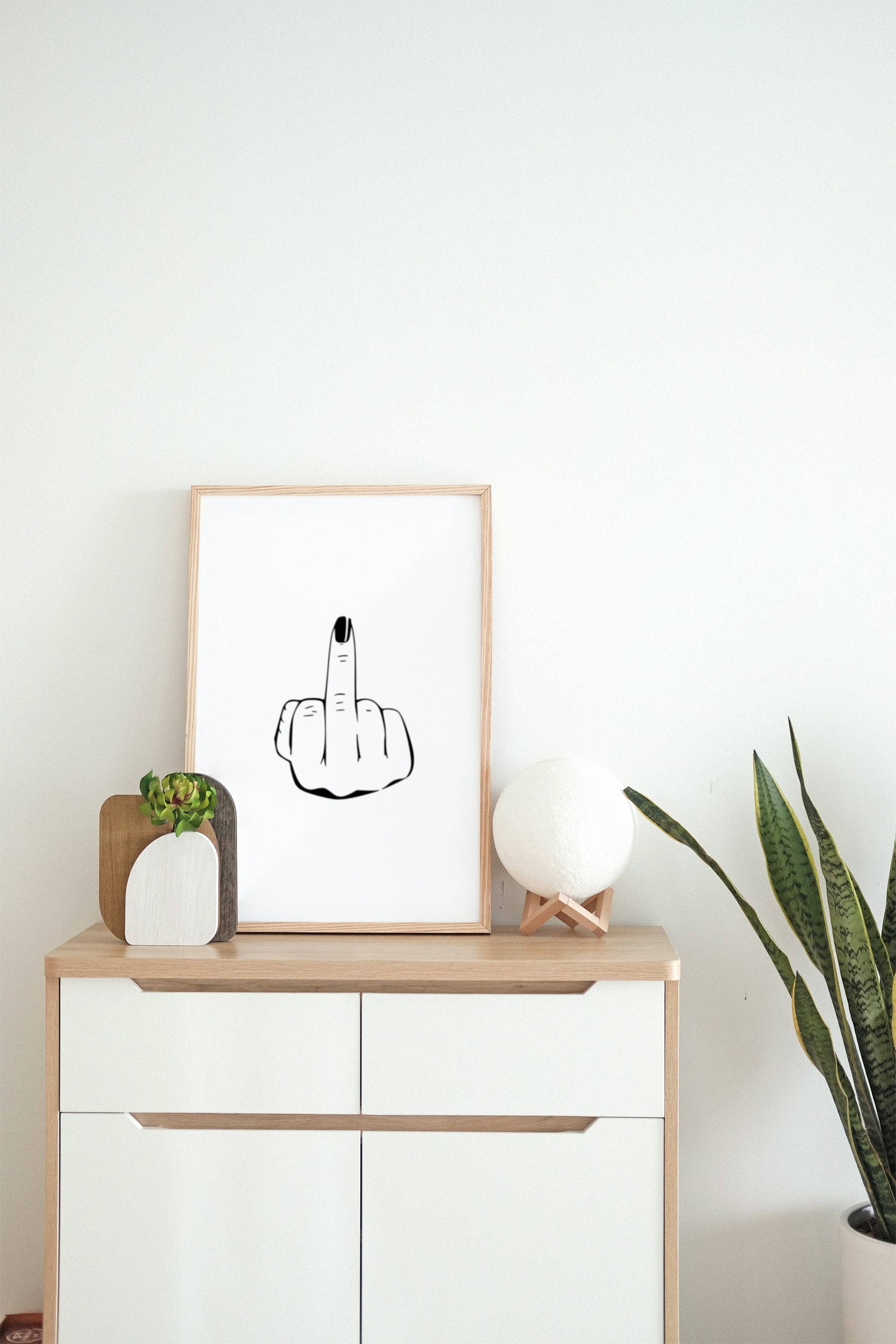 Middle Finger Wall Art Downloadable Prints Printable Wall - Etsy