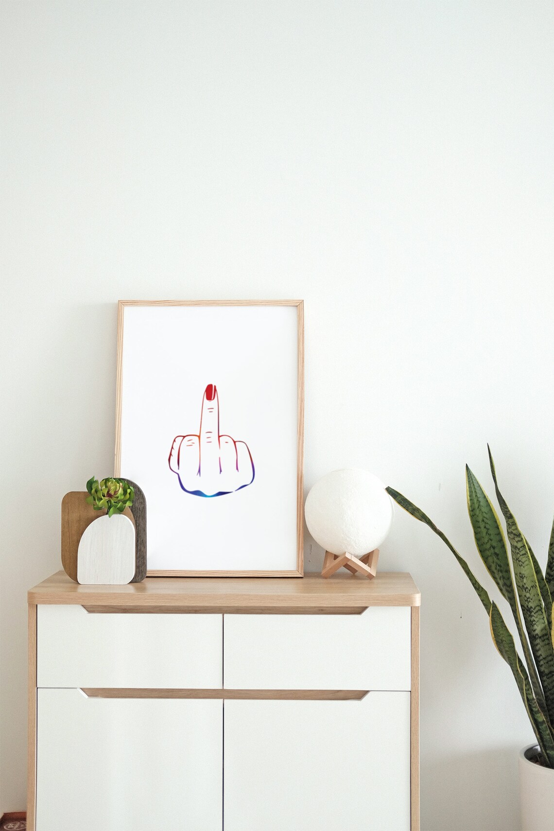 Middle Finger Wall Art Downloadable Prints Printable Wall - Etsy