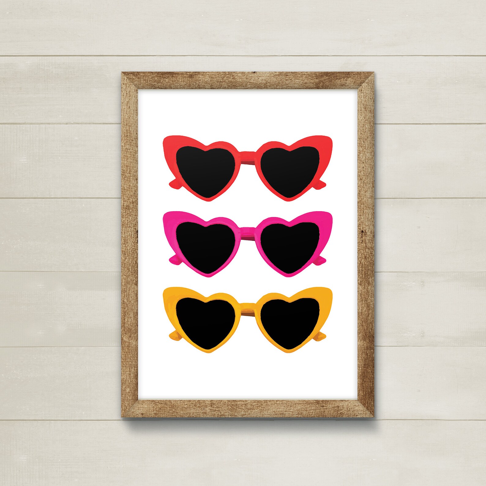 Heart Sunglasses Set Wall Art, Downloadable Prints, Printable Wall Art ...