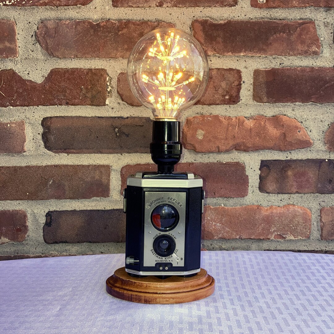Antique Camera Accent Lamp Repurposed Kodak 1940 Reflex Camera Perfect ...