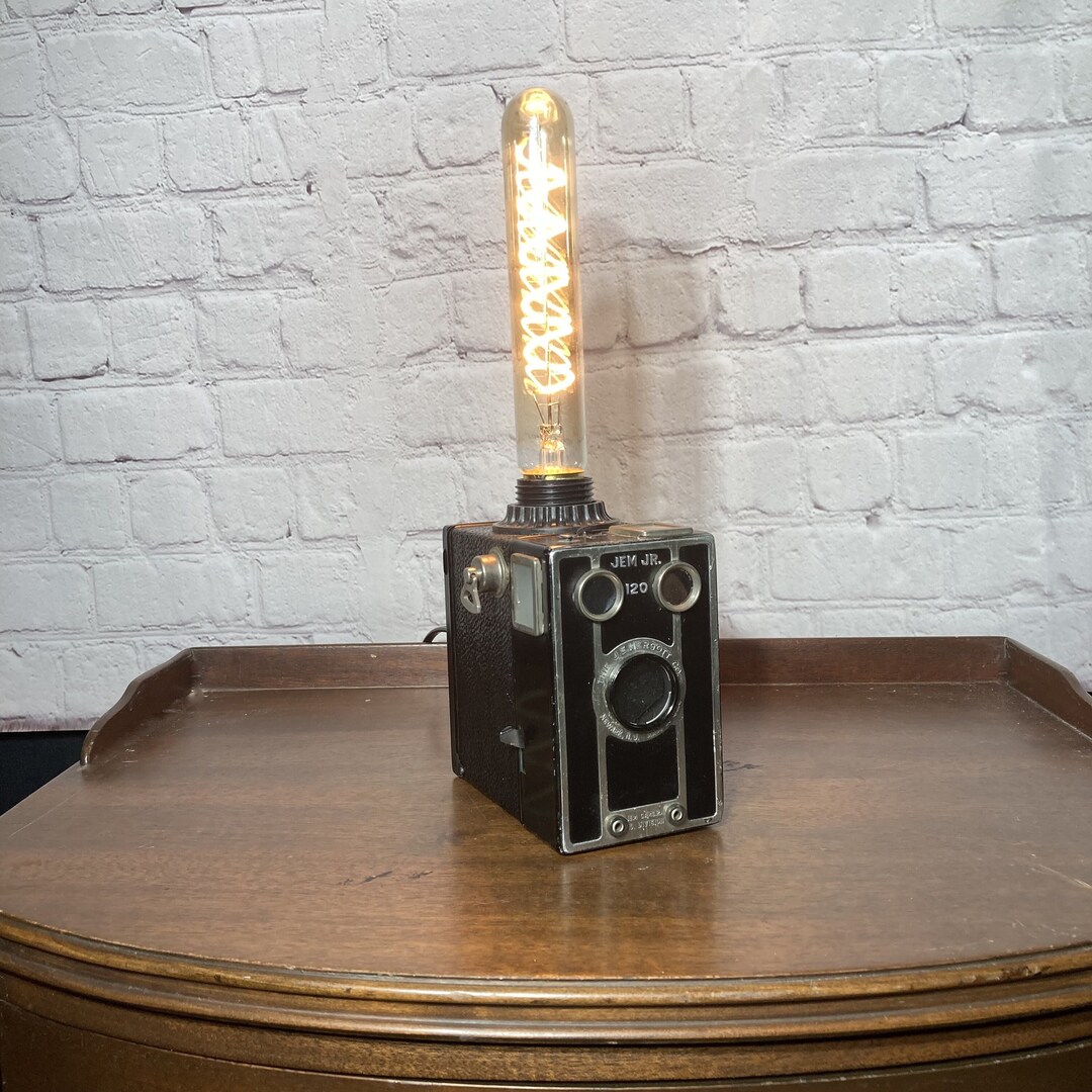 Antique Jem Jr. Camera Lamp, Recycled and Repurposed - Etsy