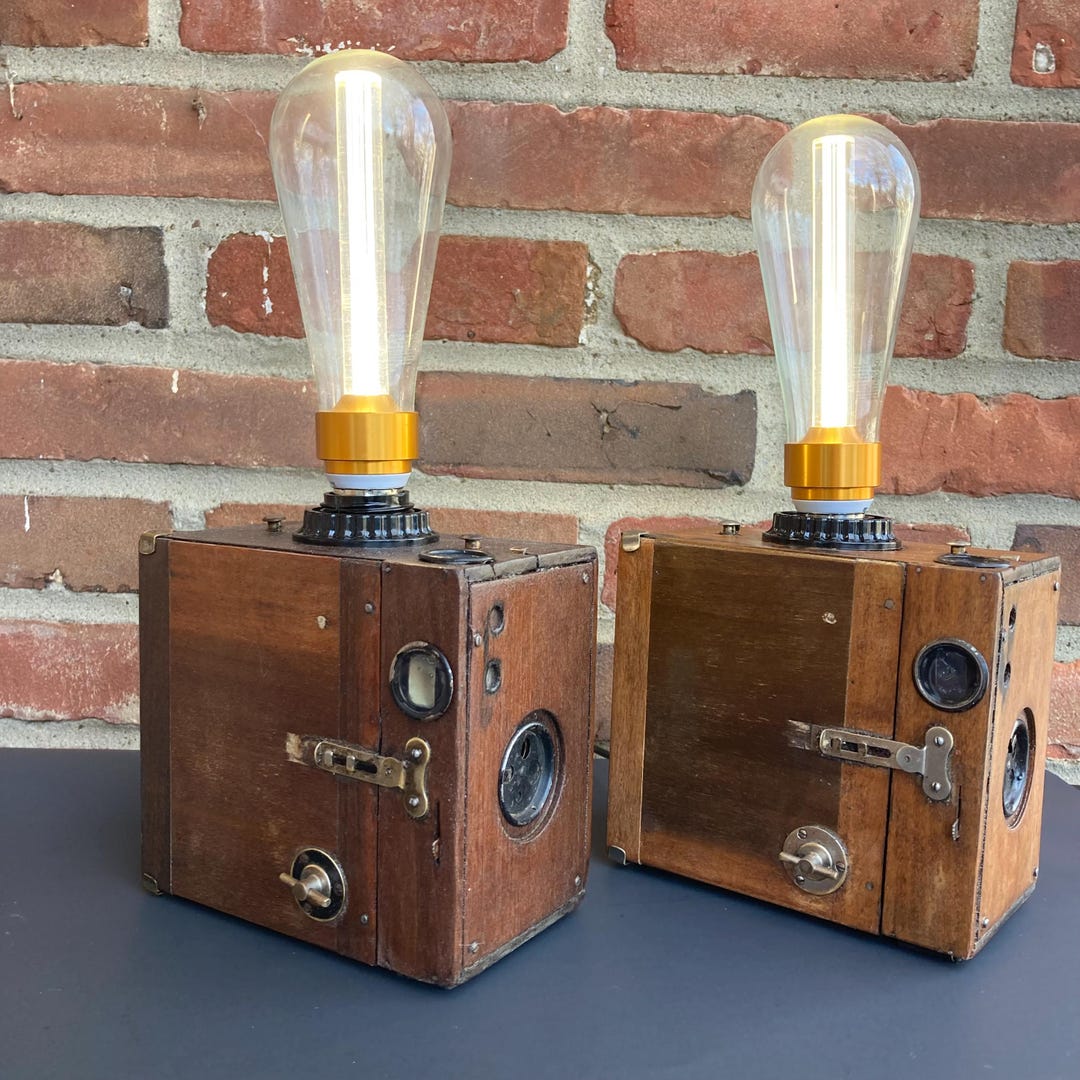 Antique Wood Camera Lamp Repurposed Antique Kewpie Kamera 2A - Etsy
