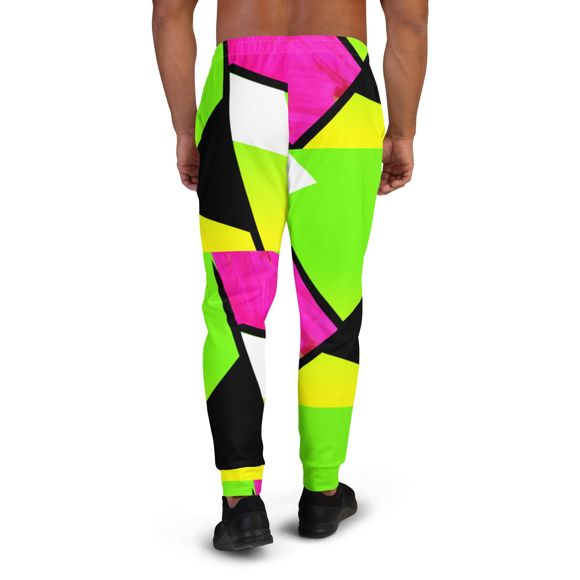 Neon Color Blocking Men's RECYCLED Joggers / EC0 Men's Festival Pants ...