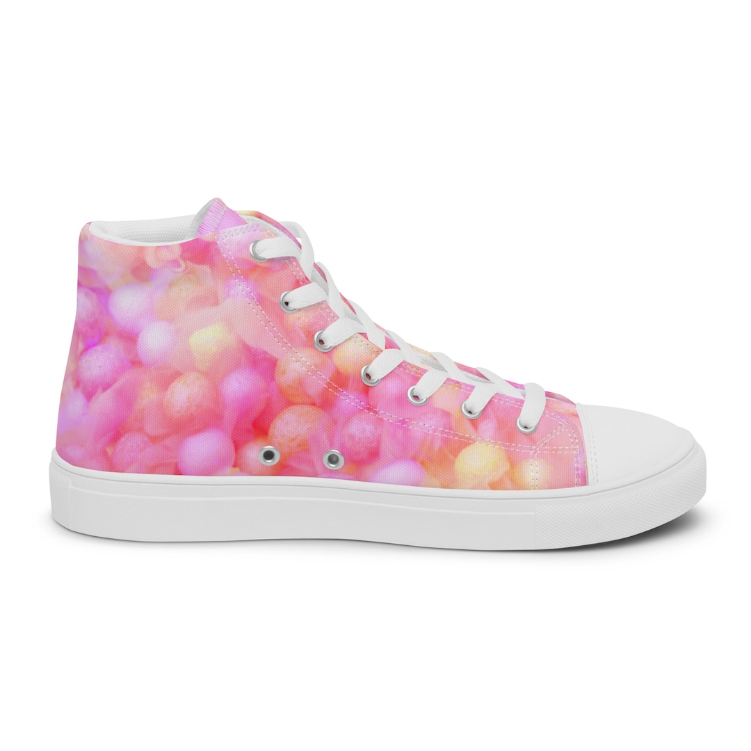 Pastel Candy Women’s High Top Canvas Shoes / Pink High Tops - Etsy