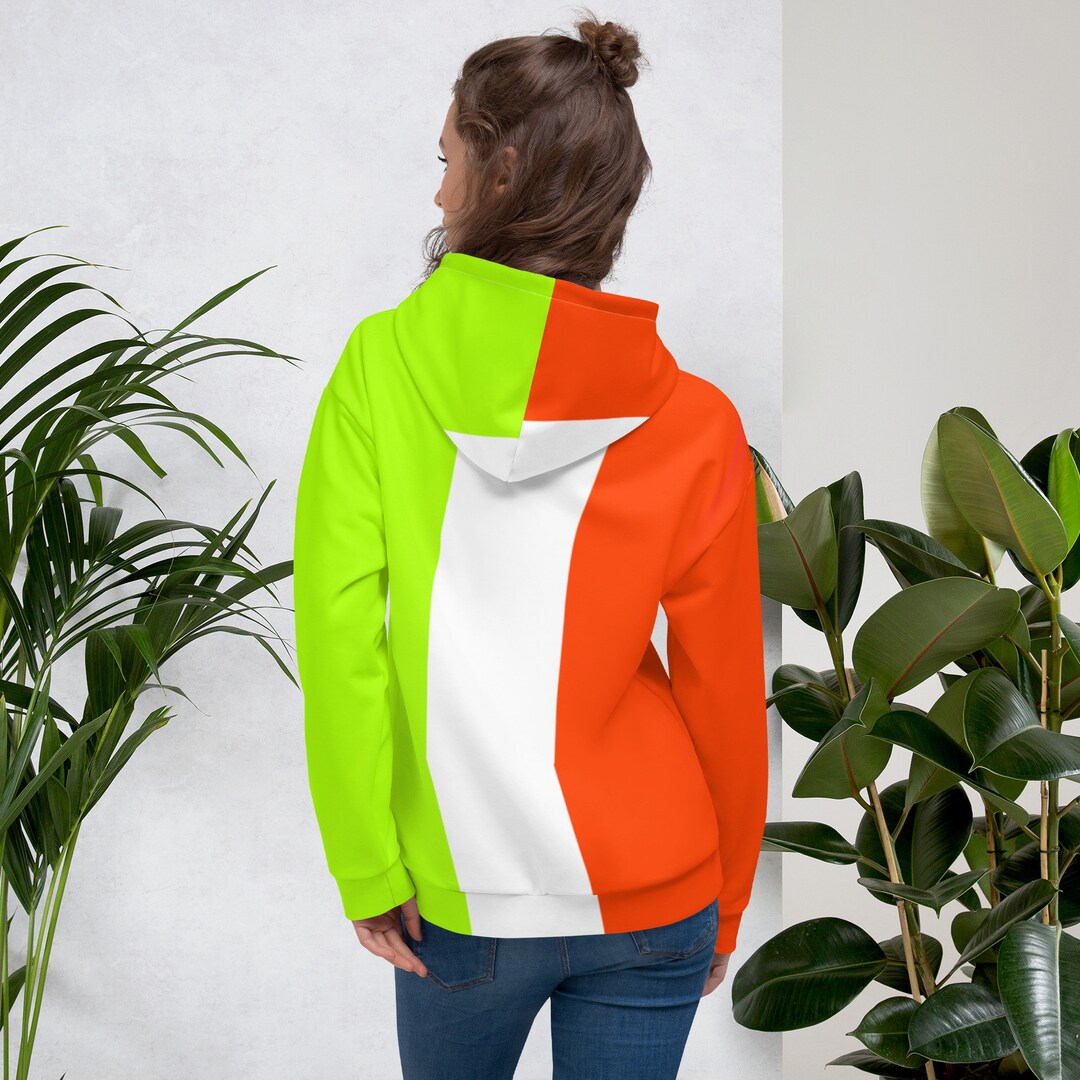Neon India Flag Colors RECYCLED Hoodie / Unisex ECO Neon Hoodie - Etsy