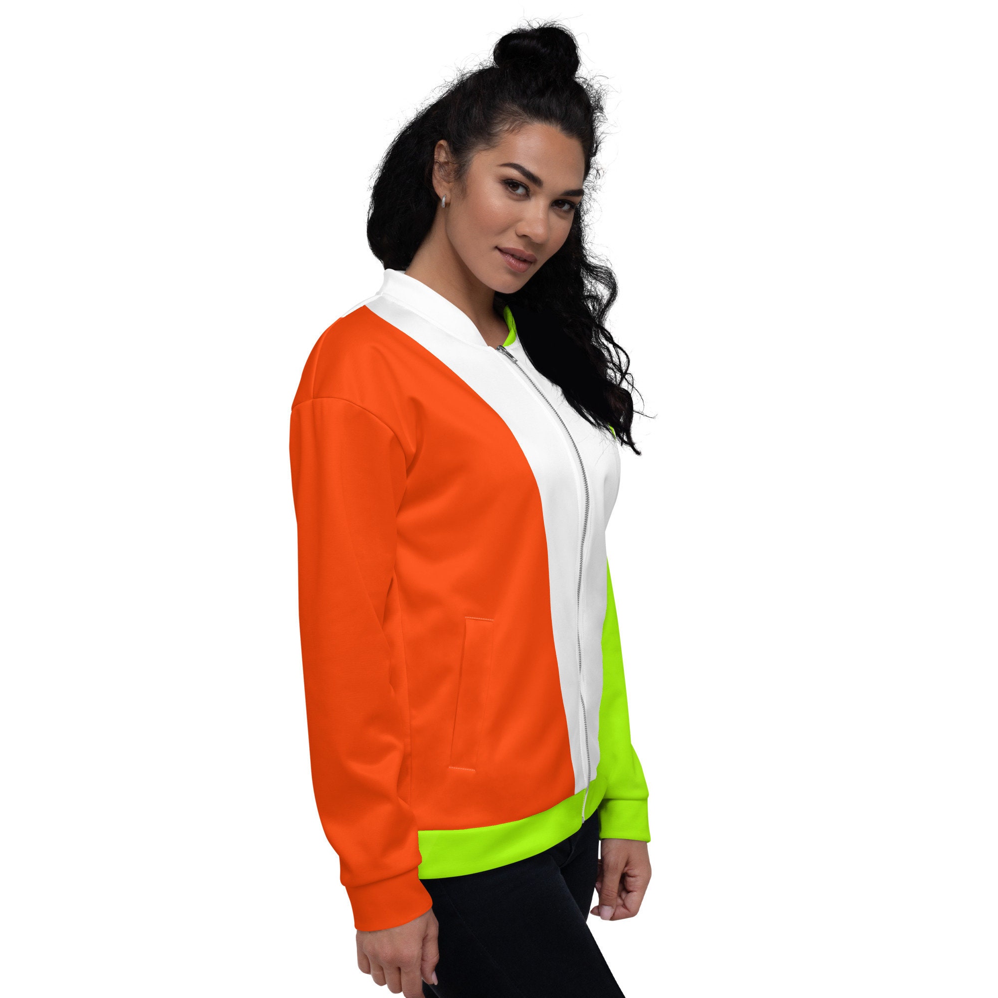 Neon India Flag Colors Unisex Bomber Jacket - Etsy