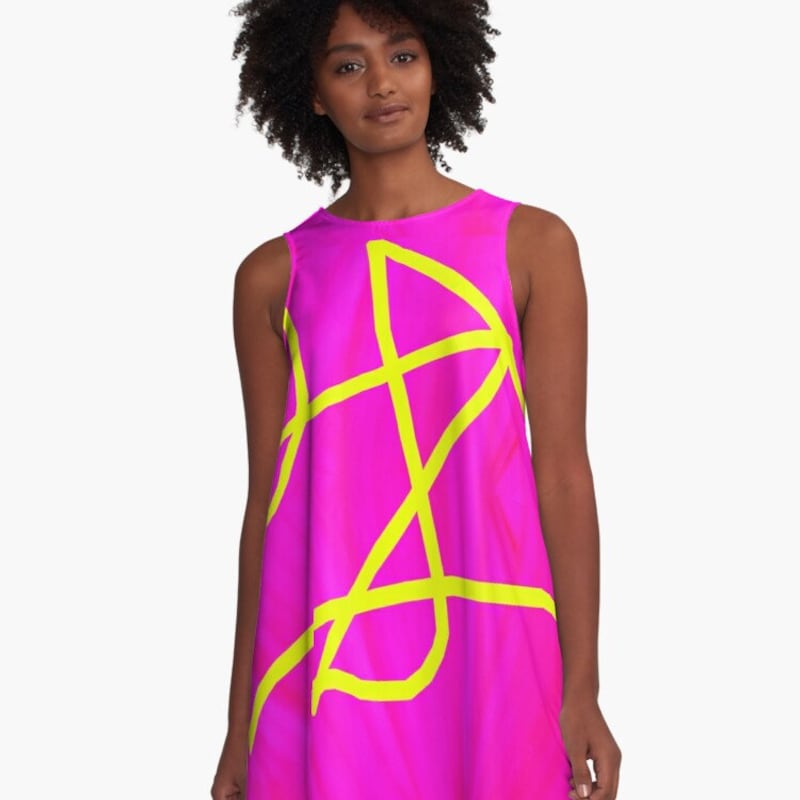 Neon Pink Dress - Etsy