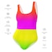 Neon Rainbow One-piece Swimsuit / Neon Bodysuit / Neon Leotard - Etsy