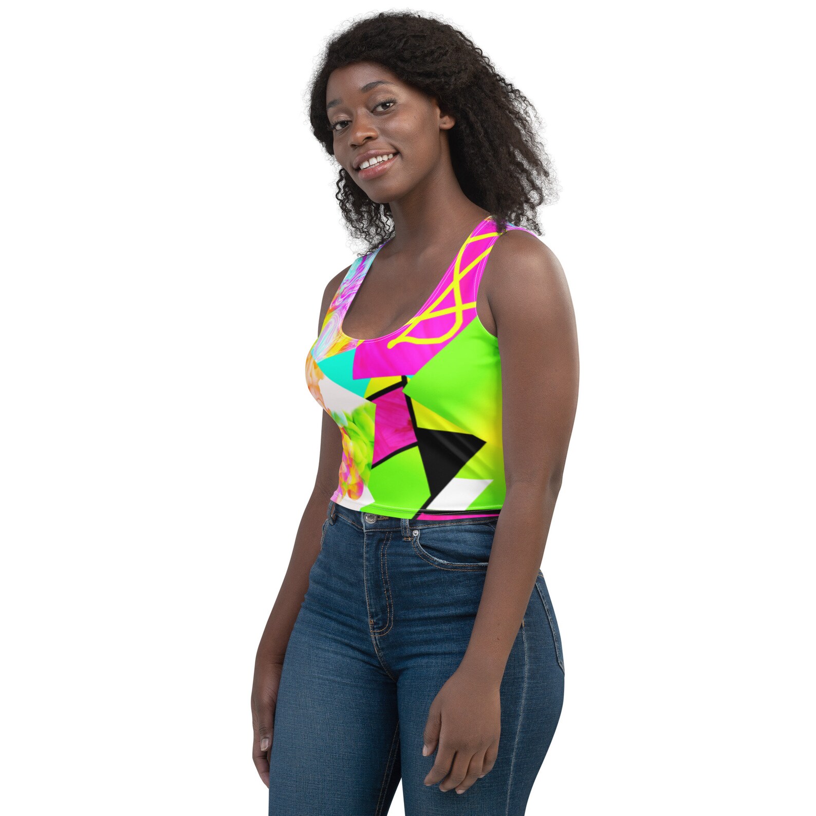 Neon Mish Mash Crop Top / Festival Fashion / Neon Tank Top - Etsy