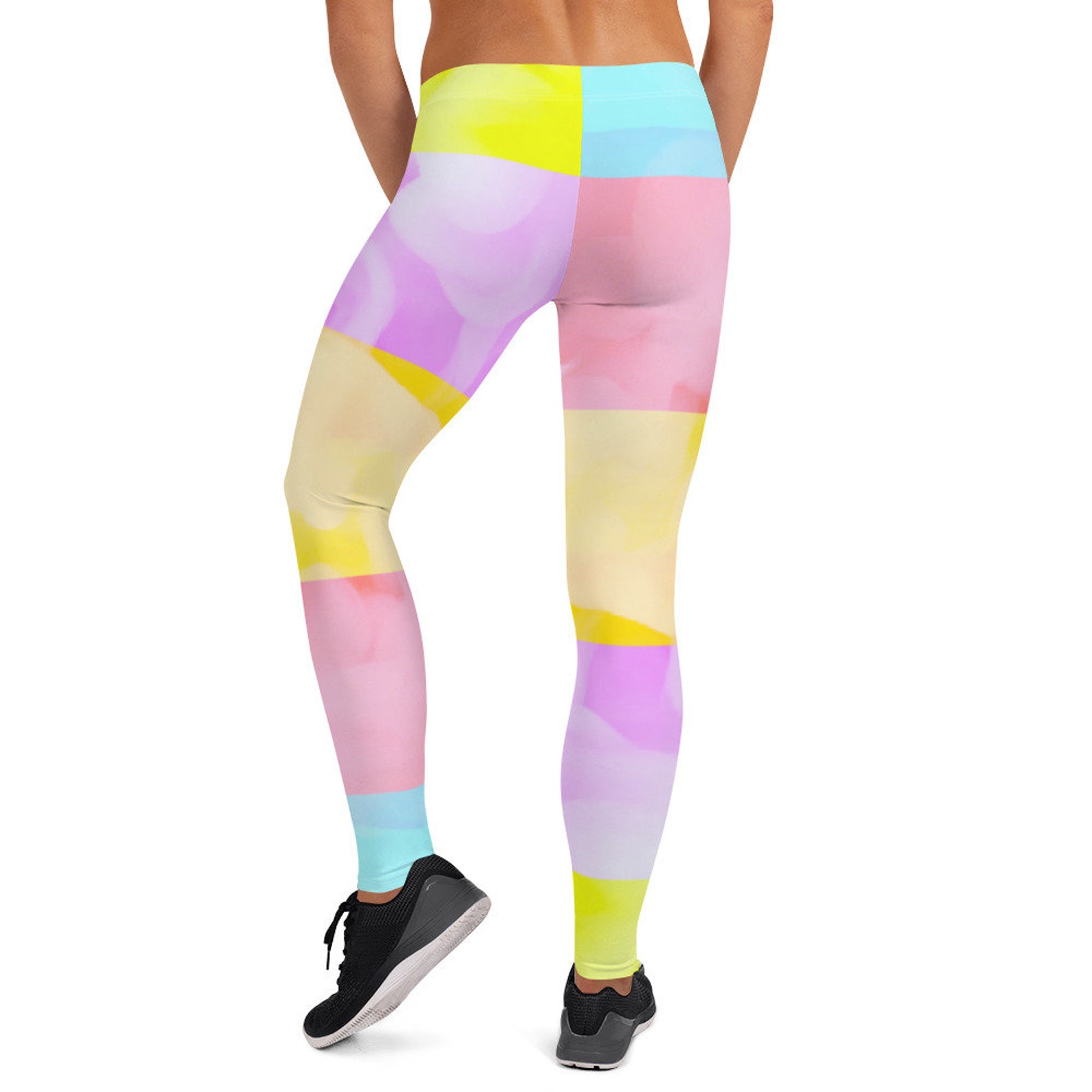 Neon Pastels Leggings / Pastel Colors Leggings / Colorful Leggings - Etsy
