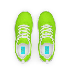 Neon Lime Green Women’s Athletic Shoes / Neon Green Sneakers - Etsy