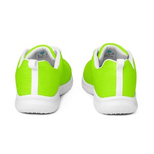 Neon Lime Green Women’s Athletic Shoes / Neon Green Sneakers - Etsy