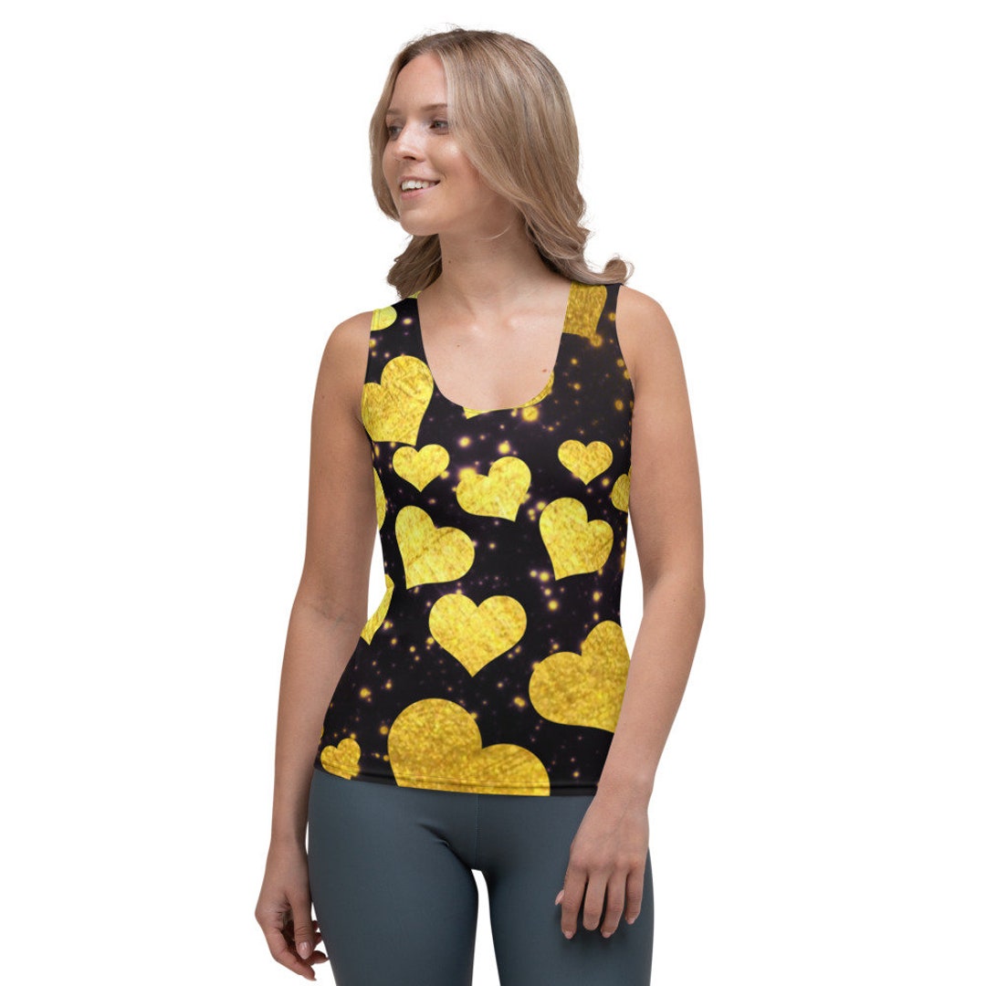 Hearts of Gold / Tank Top / Gold Tank Top - Etsy