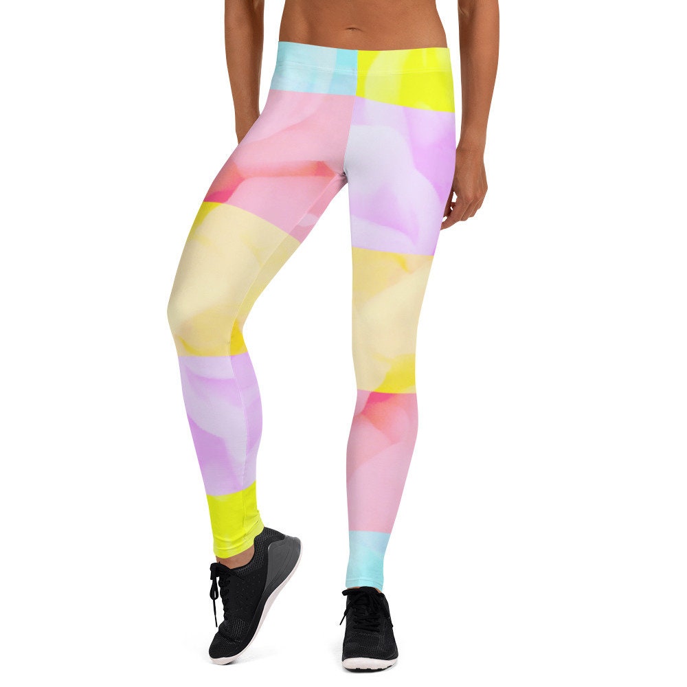 Neon Pastels Leggings / Pastel Colors Leggings / Colorful Leggings - Etsy