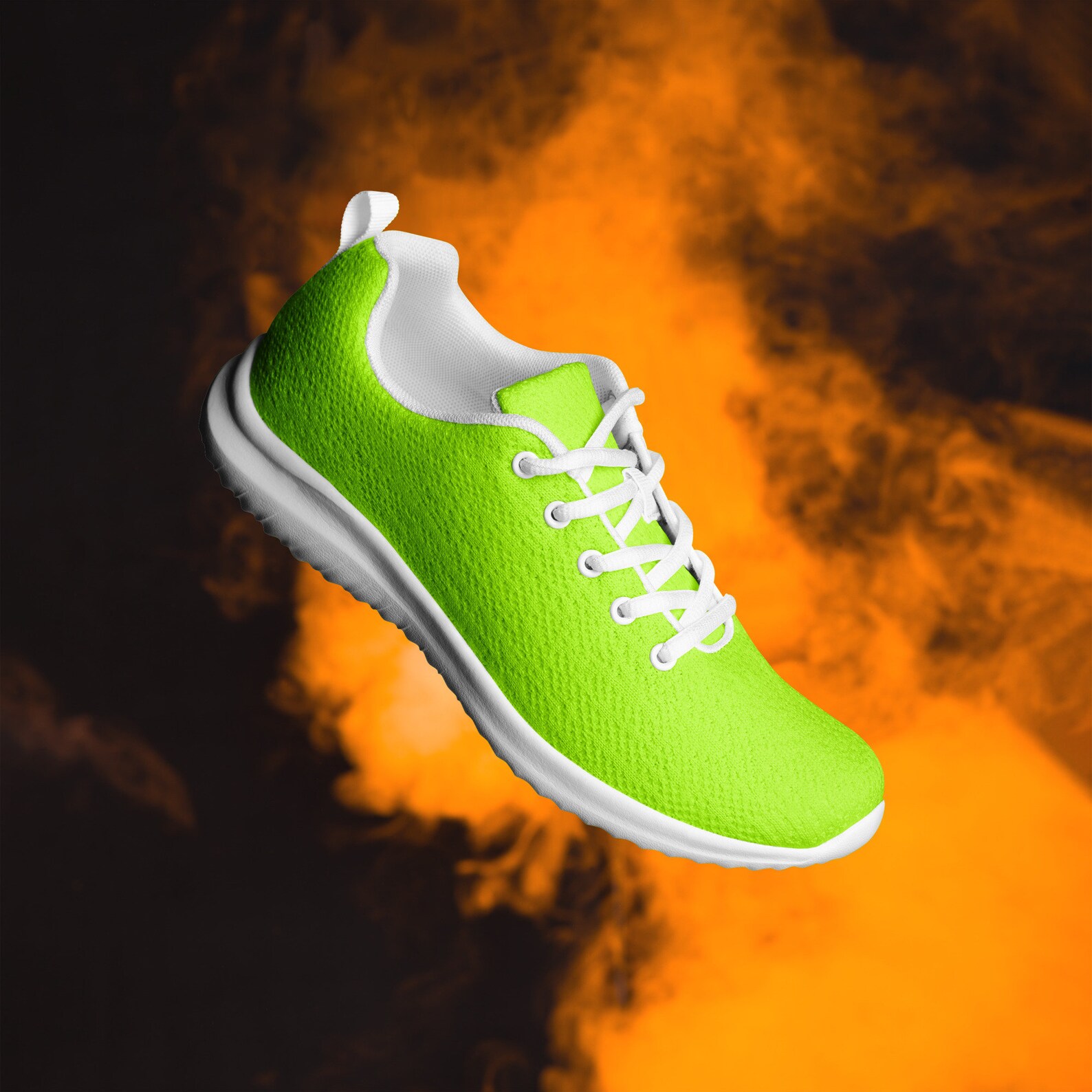 Neon Lime Green Women’s Athletic Shoes / Neon Green Sneakers - Etsy
