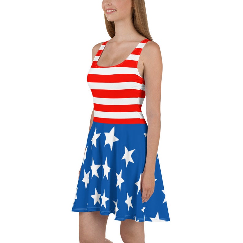 Americana Skater Dress / 4th of July Women's Dress / USA Flag Dress ...