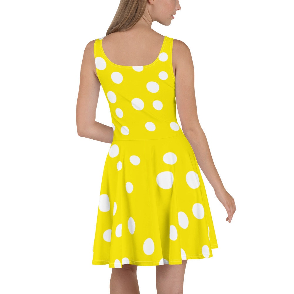 Yellow Polka Dot Skater Dress - Etsy