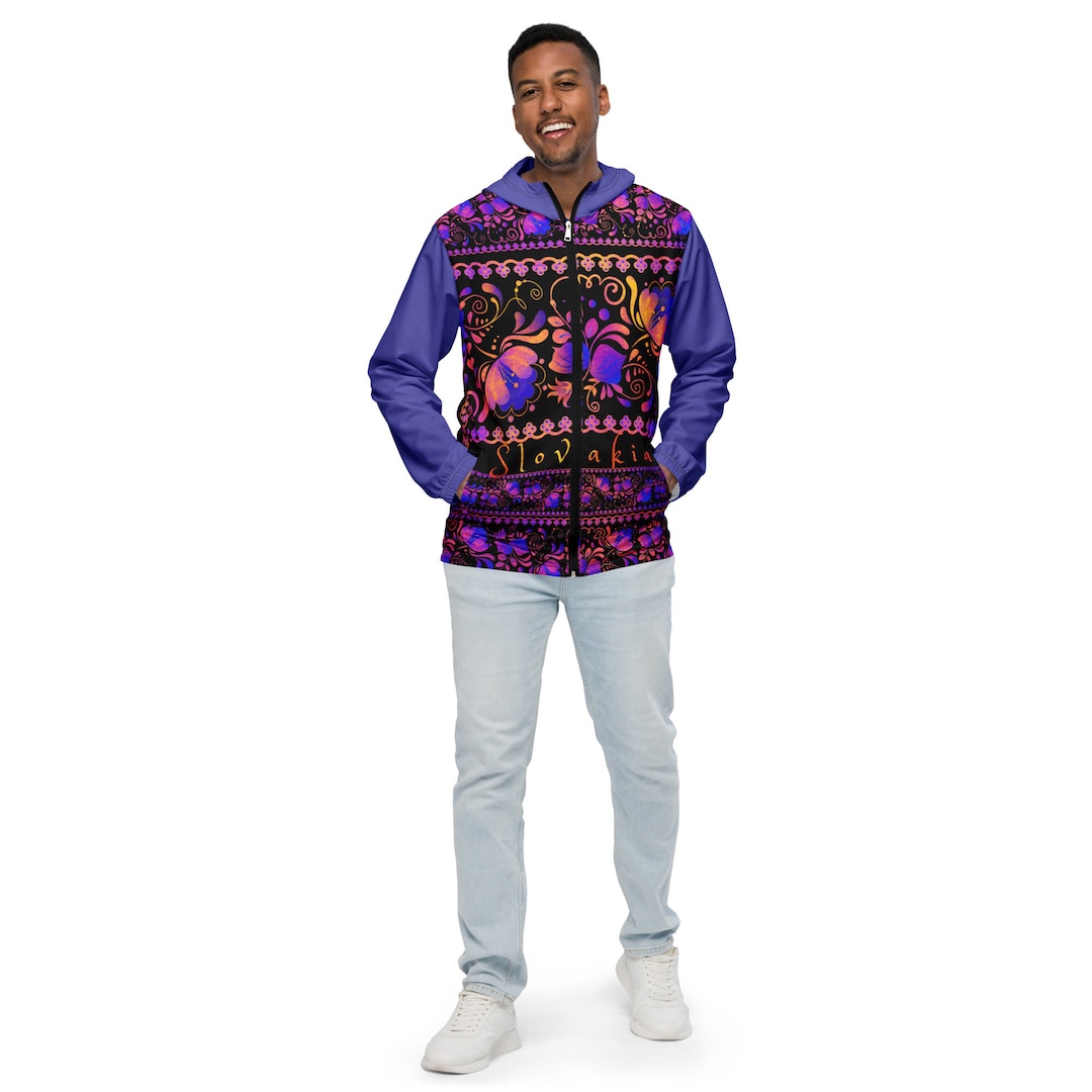 Slovak Folk Art Design Men’s Windbreaker / Slovakia Men's Jacket - Etsy