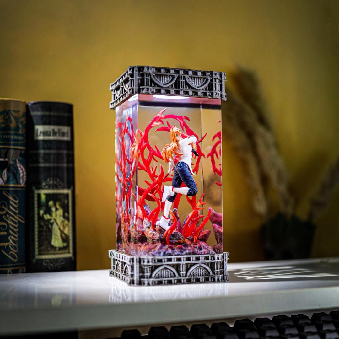 Power Chainsaw Man Lamp – Handmade Devil Hunter Resin Light & Anime ...