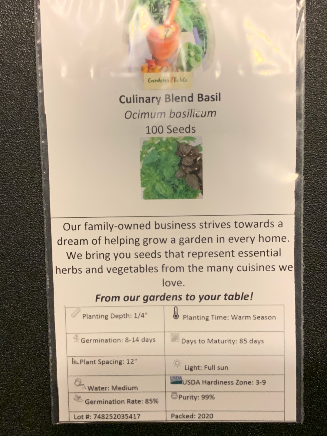 Culinary Blend Basil, the Perfect Basil - 100 Seed Packet - Non-gmo ...