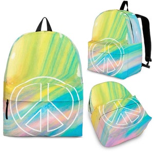 Peace Sign Backpack for Kids and Adults / Laptop Backpack / - Etsy