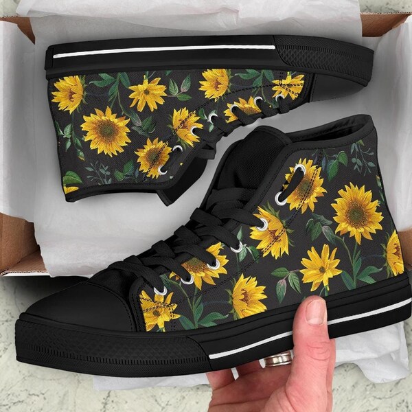 Sunflower Converse - Etsy