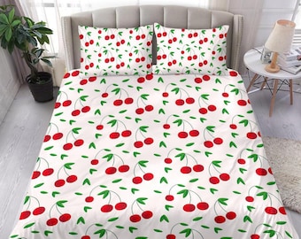 Cherries Bedding - Etsy Australia
