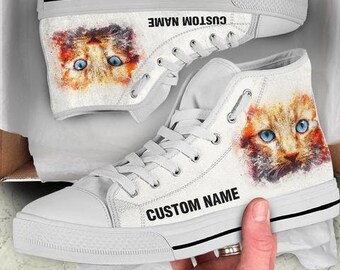 Cat Print Shoes | Etsy