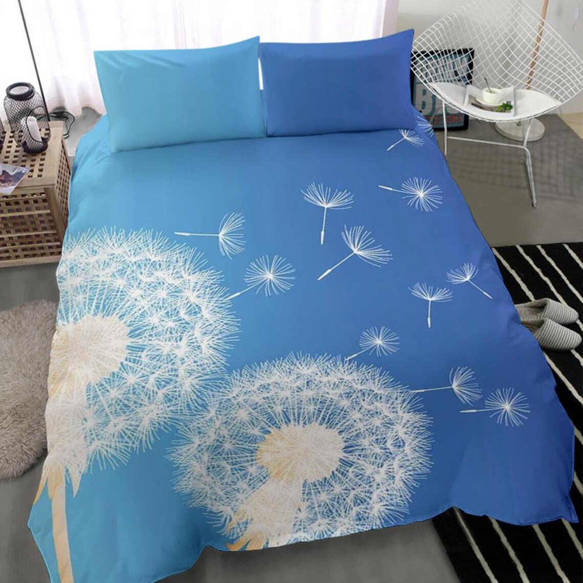Dandelion Duvet Cover and Pillow Covers Dandelion Bedding - Etsy