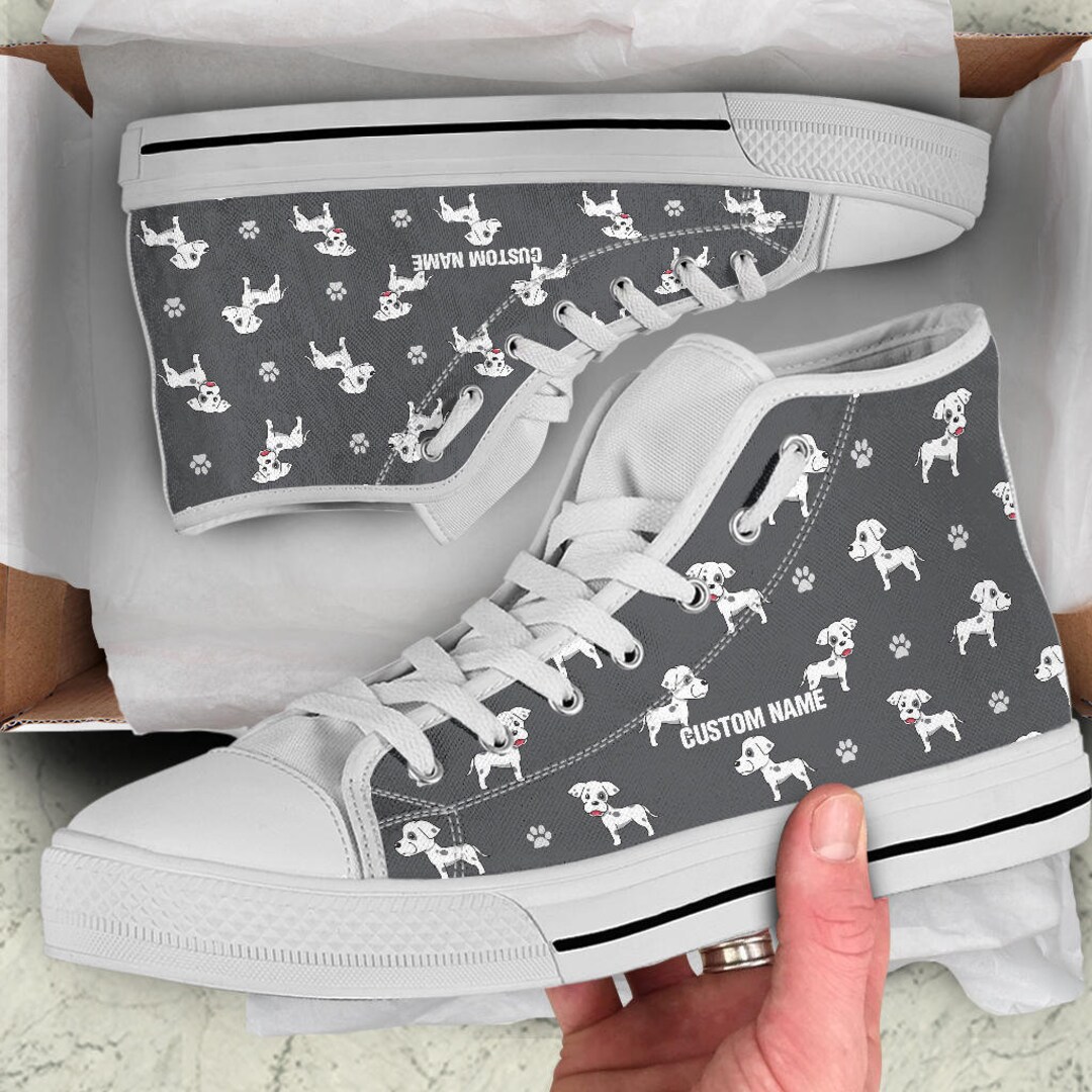 Great Dane Dog Custom Name High Top Sneakers / Great Dane Dog Sneakers ...