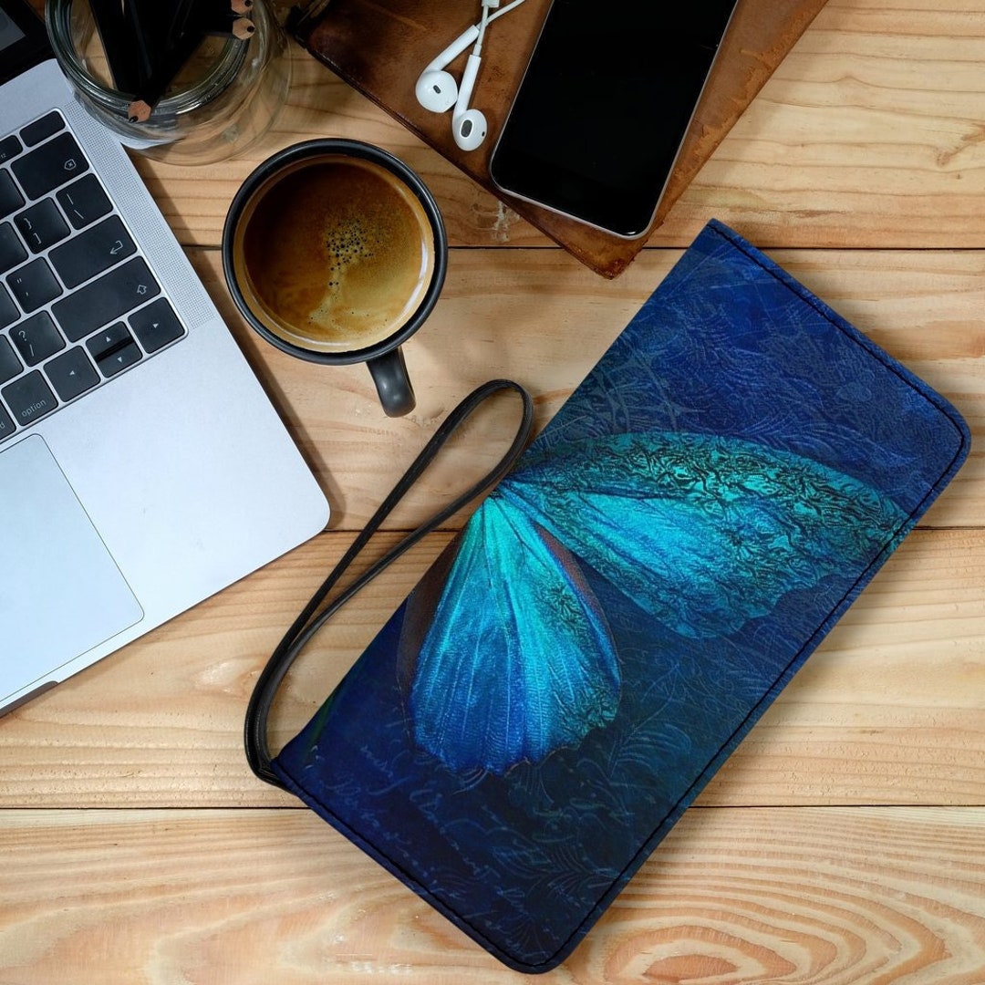 Butterfly Women's Clutch Purse Wallet Wristlet / Butterfly Zipper ...