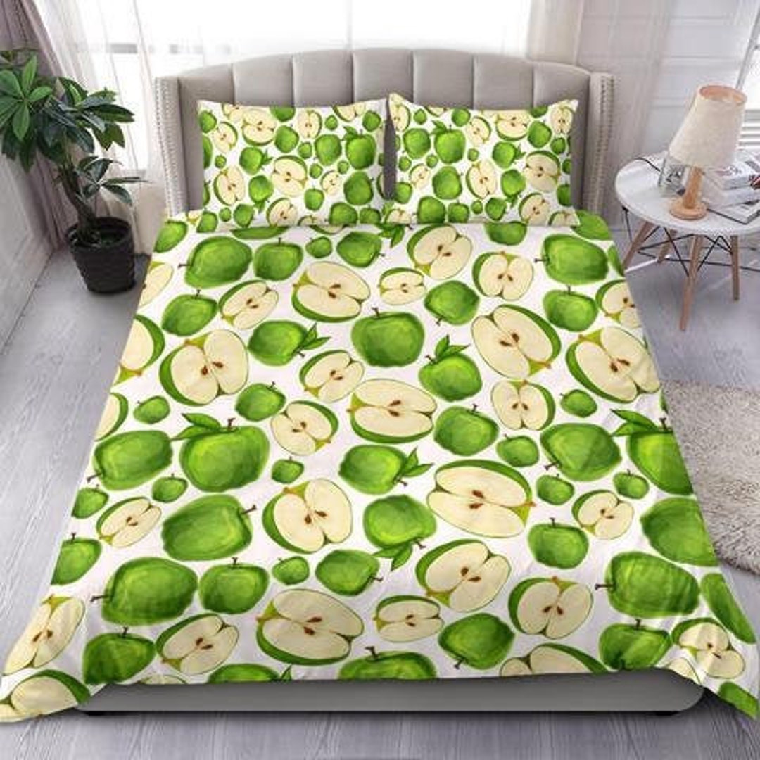 Apples Duvet Cover and Pillow Covers Apples Fruit Bedding Set Apples ...