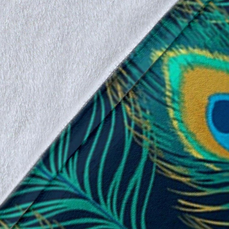 Peacock Blanket Peacock Fleece Blanket Peacock Soft Etsy