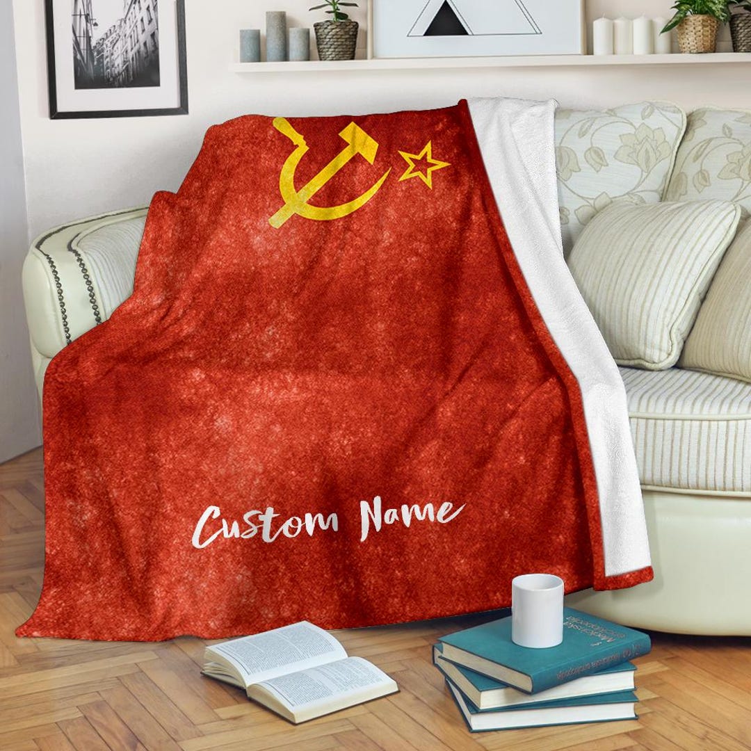 Soviet Union - Old Russian Custom Name Blanket / Russia Flag Blanket ...