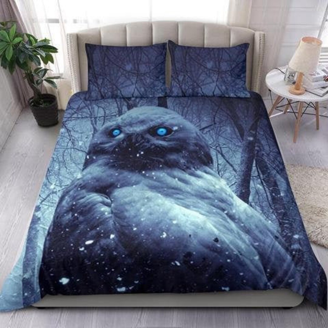 Owl Bird Duvet Cover and Pillow Covers Owl Bird Bedding Set - Etsy