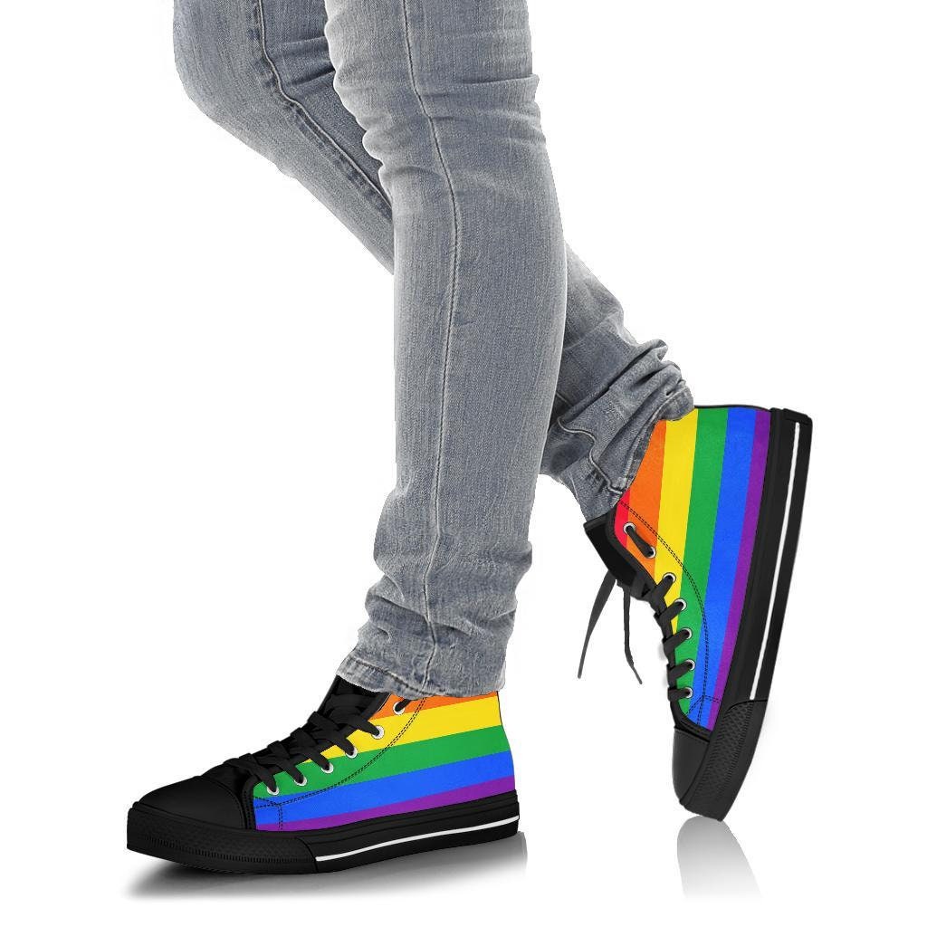 LGBT Flag High Top Shoes / LGBT Custom Print Shoes / LGBT - Etsy