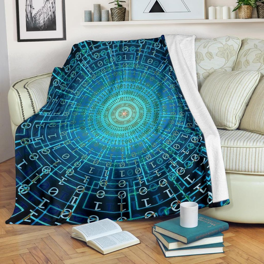 Binary Code Blanket / Binary Code Throw Blanket / Binary Code Fleece ...