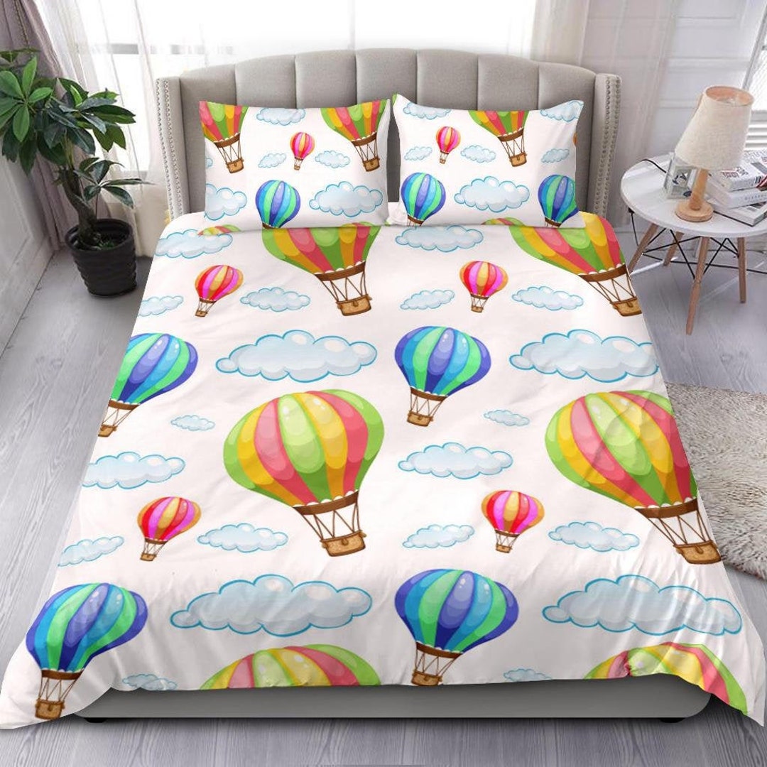 Hot Air Balloon Duvet Cover and Pillow Covers Balloon Bedding Set ...