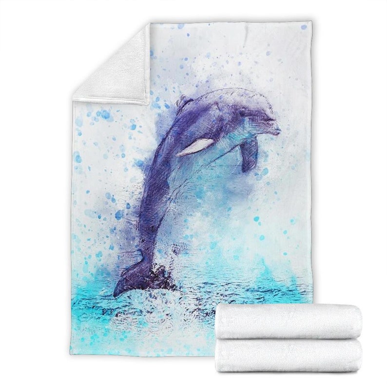 Dolphin Blanket / Dolphin Throw Blanket / Dolphin Fleece | Etsy