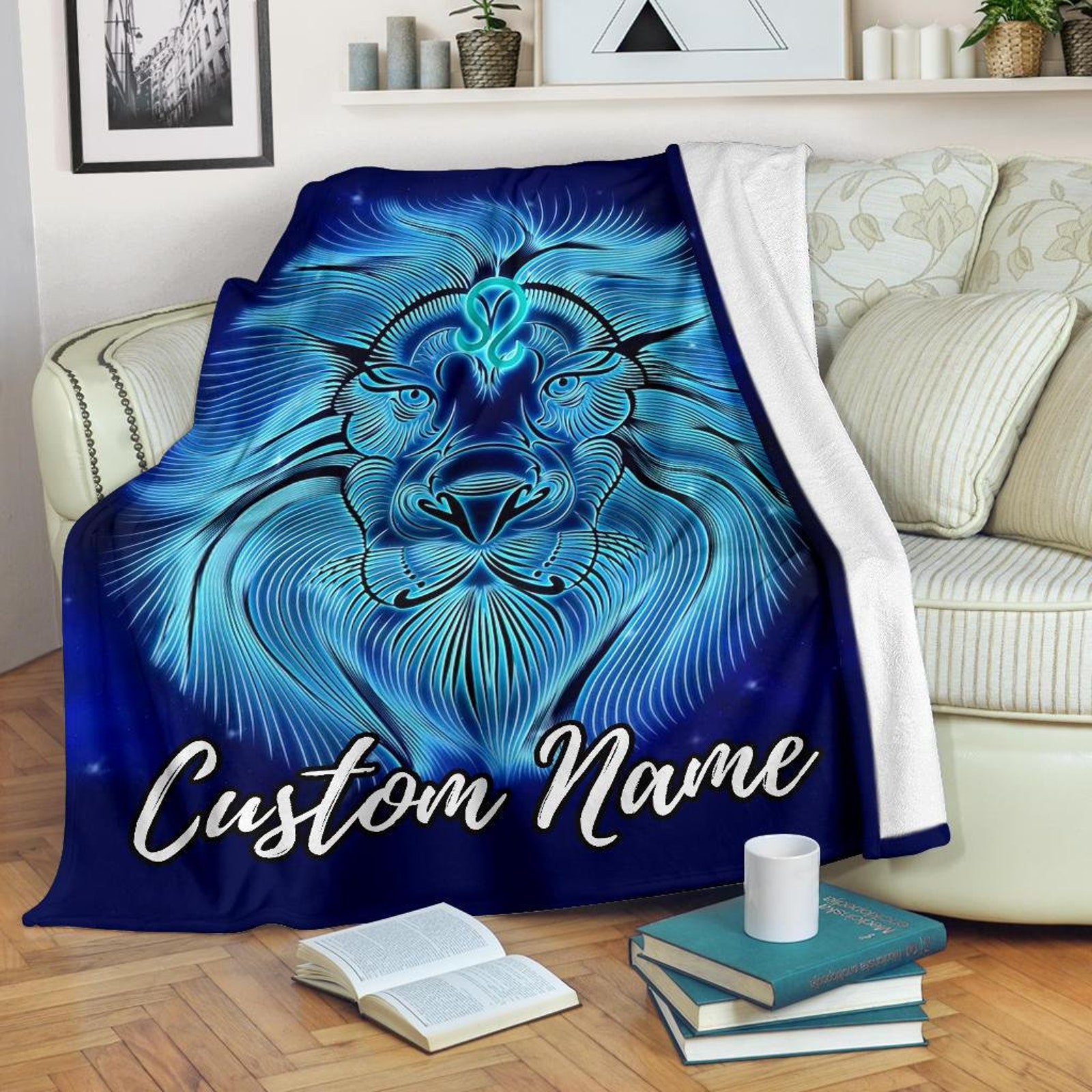 Leo Zodiac Custom Name Blanket / Leo Custom Name Horoscope Throw ...