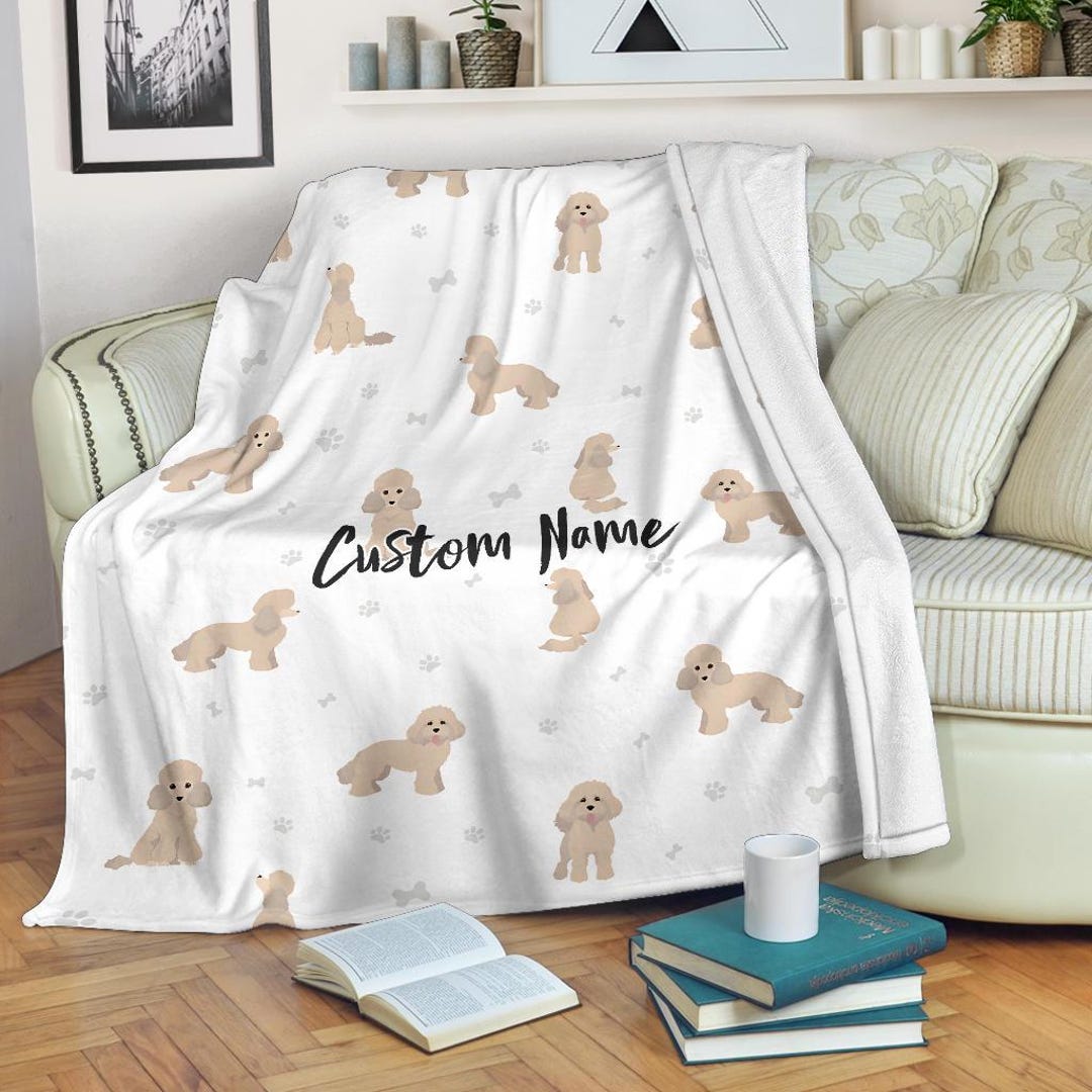Toy Poodle Custom Name Blanket / Poodle Throw Blanket / Poodle Puppy ...