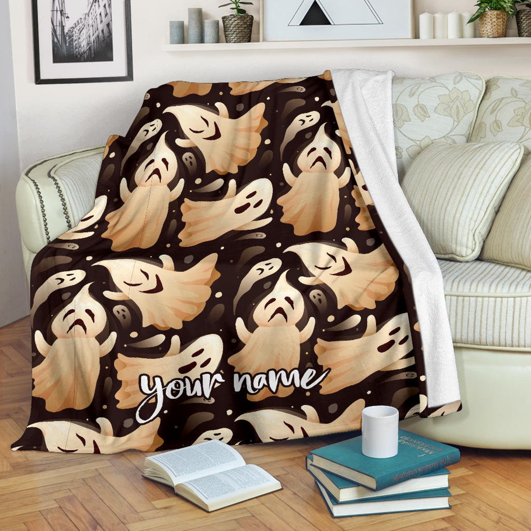 Ghosts Blanket, Halloween Throw Blanket, Ghosts Fleece Blanket ...
