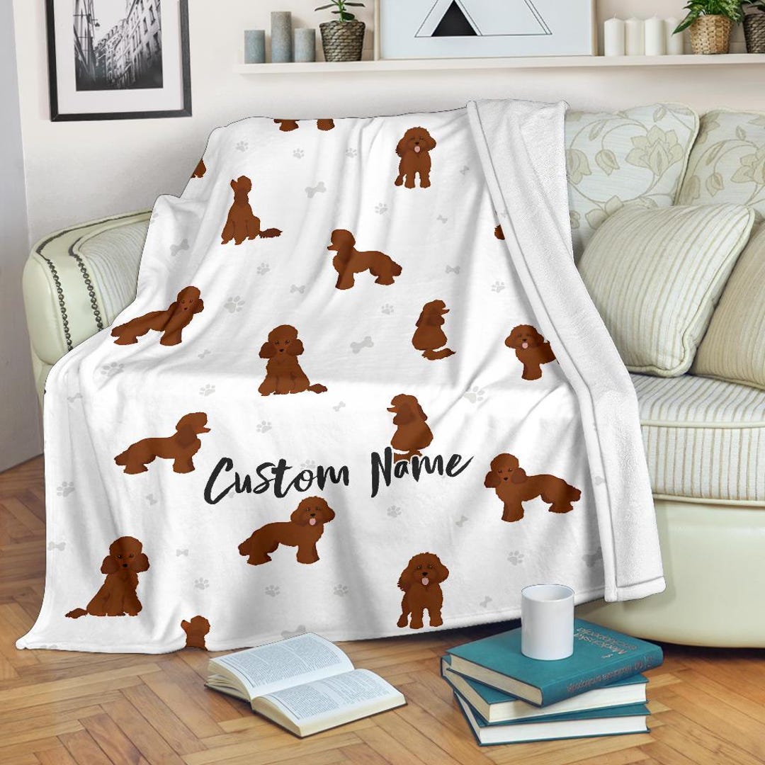 Toy Poodle Custom Name Blanket / Poodle Throw Blanket / Poodle Puppy ...