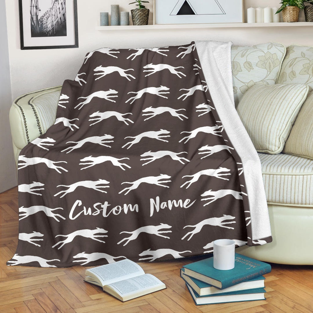 Whippet Dog Blanket / Whippet Throw Blanket / Whippet Fleece Blanket ...