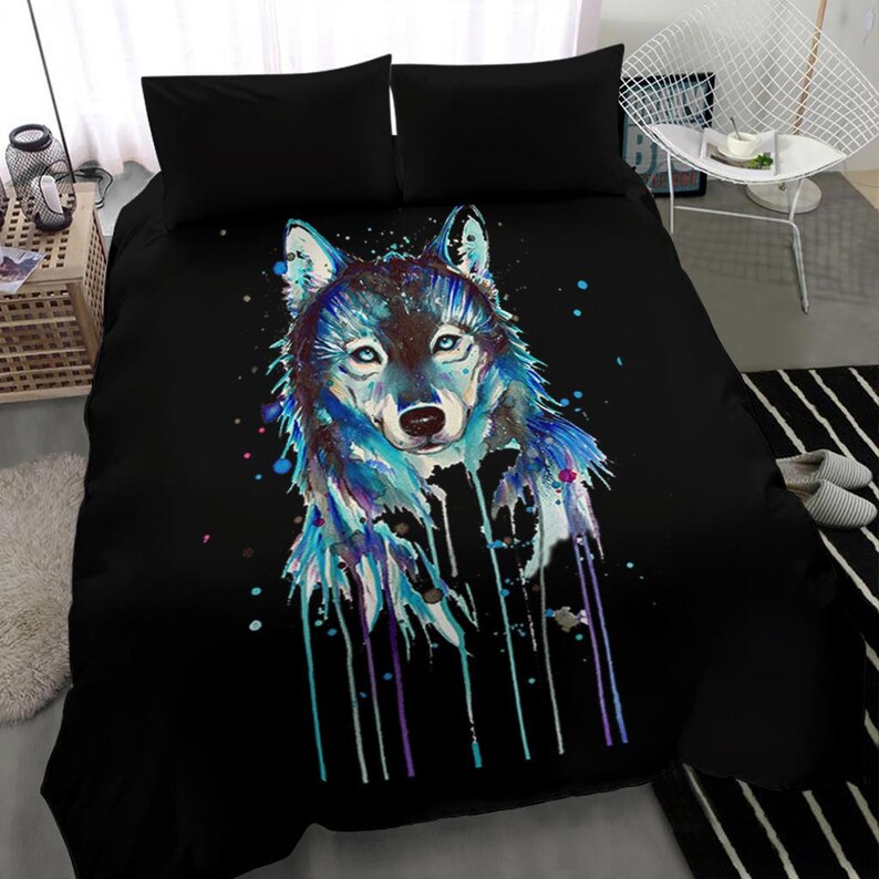 Wolf Duvet Cover and Pillow Covers Wolf Bedding Set Wolf - Etsy