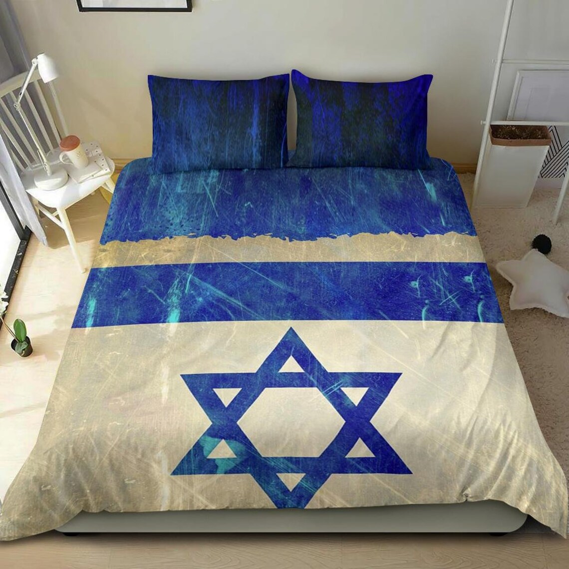 Israel Flag Duvet Cover and Pillow Covers Israel Flag | Etsy