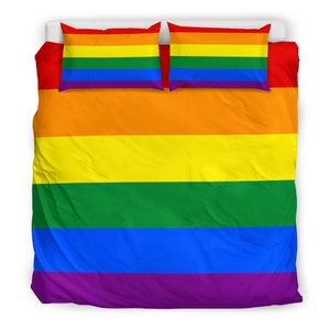 LGBT Duvet Cover and Pillow Covers - LGBT Bedding Set - LGBT Bed Cover ...