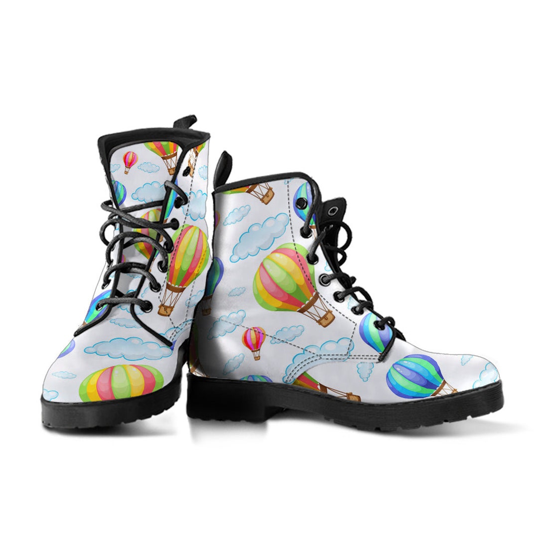 Hot Air Balloons Leather Boots / Balloons Handcrafted Custom Print ...