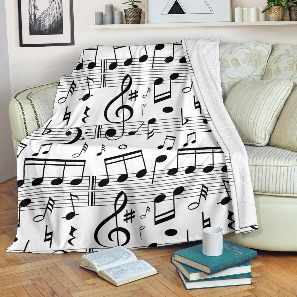 Music Notes Fleece Blanket: Ultra-soft Micro Fleece Throw - Etsy UK